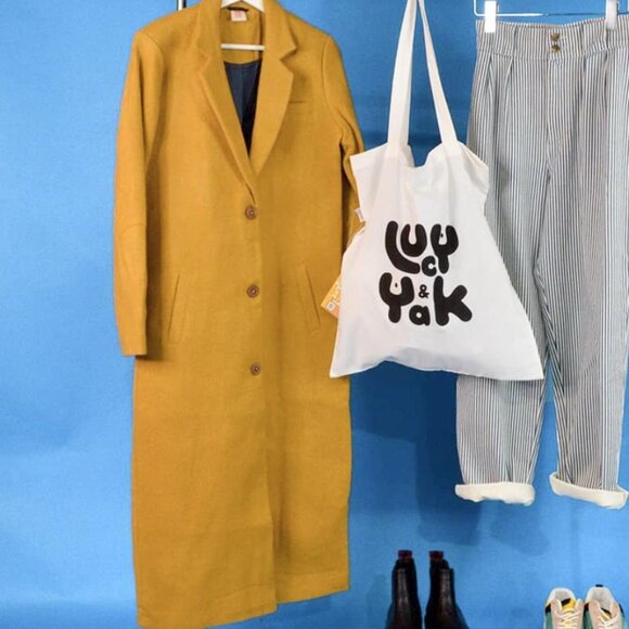 Lucy & Yak | Jackets & Coats | Iso Lucy Yak Austen Long Wool Coat S M L ...